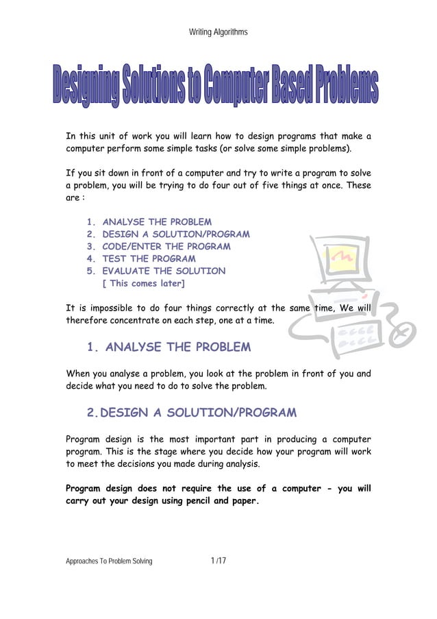 Writing algorithms | PDF