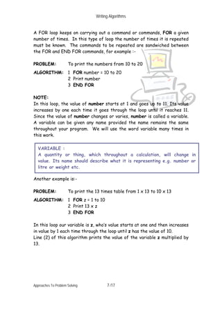 Writing algorithms | PDF