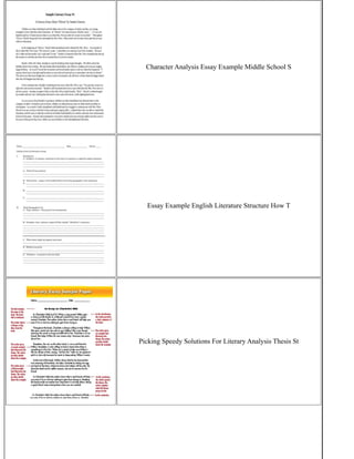 Writing A Literary Analysis Essay | PDF