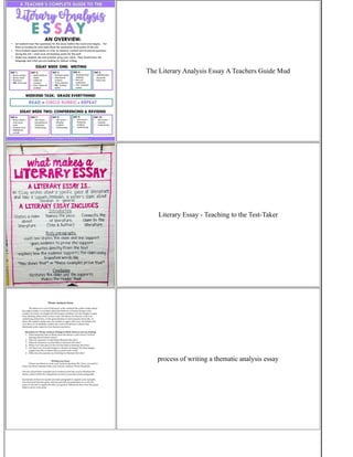 Writing A Literary Analysis Essay | PDF
