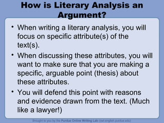 Writing a Literary_Analysis—OWL | PPT