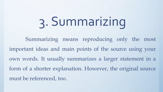 Writing a Literature Review | PPTX