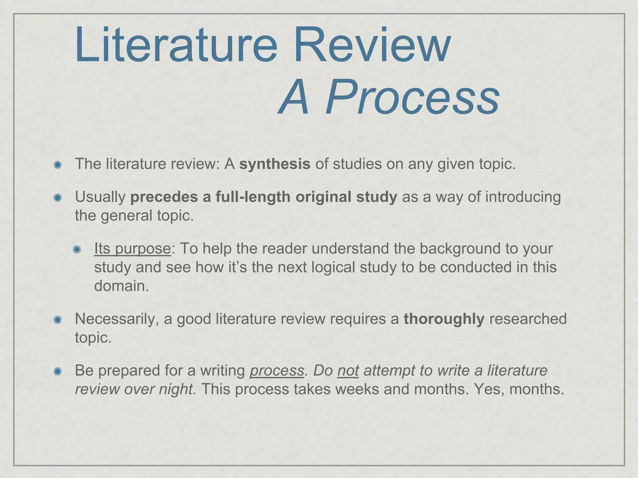 Writing a Literature Review.ppt