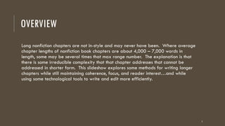 Writing a Long Non-Fiction Chapter...... | PPT