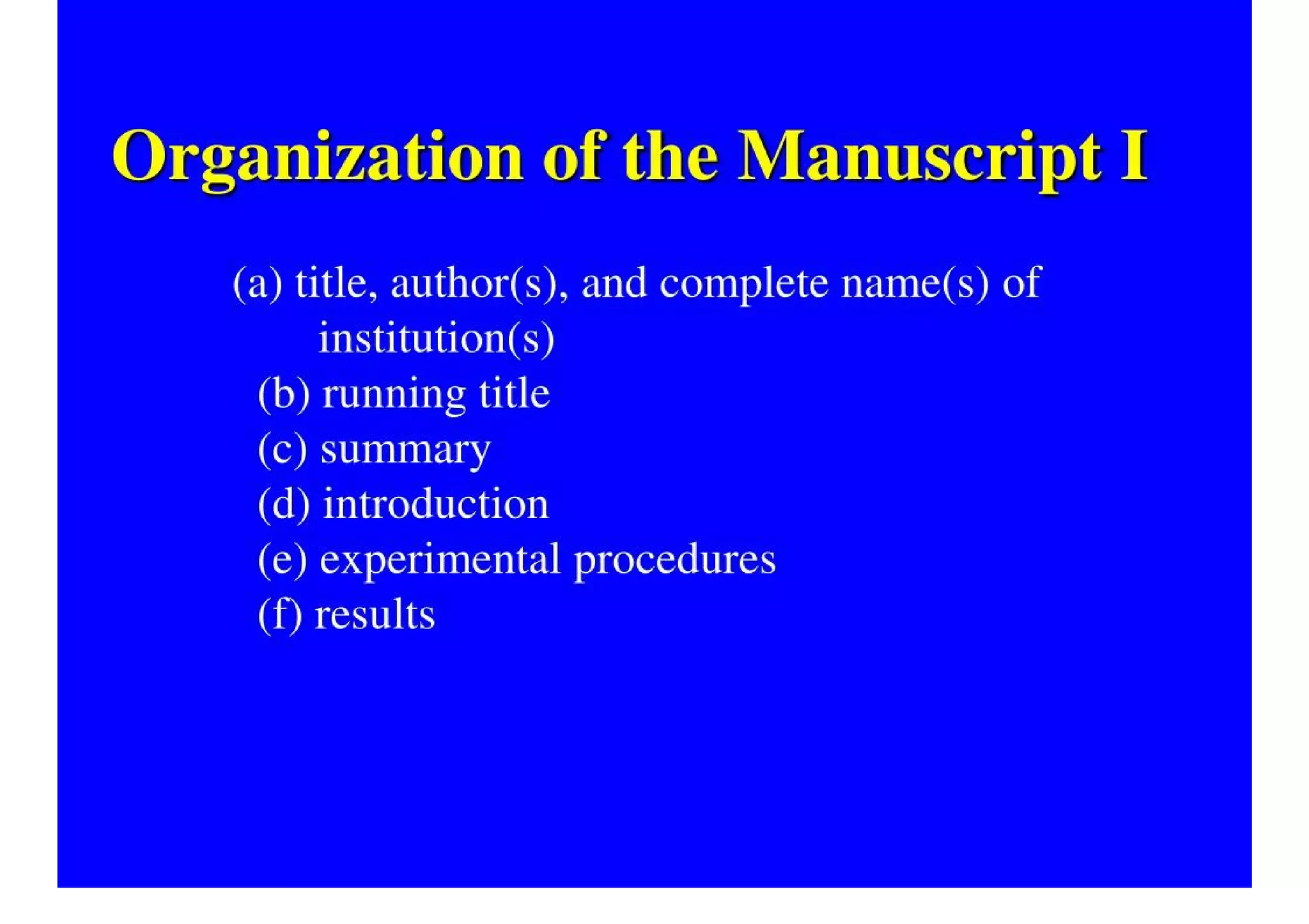 Writing A Manuscript For The Journal Of Biological Chemistry | PPT