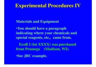 Writing A Manuscript For The Journal Of Biological Chemistry | PPT