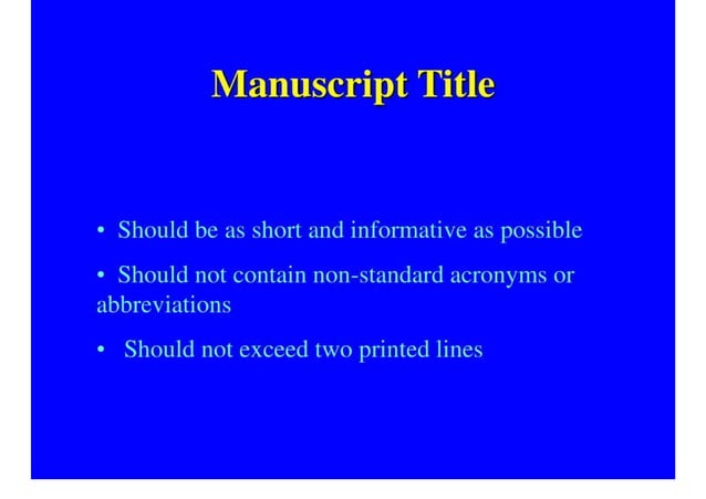 Writing A Manuscript For The Journal Of Biological Chemistry | PPT