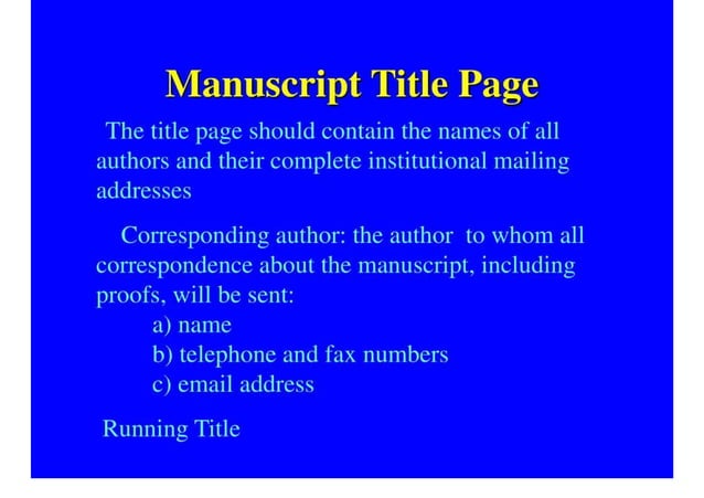 Writing A Manuscript For The Journal Of Biological Chemistry | PPT