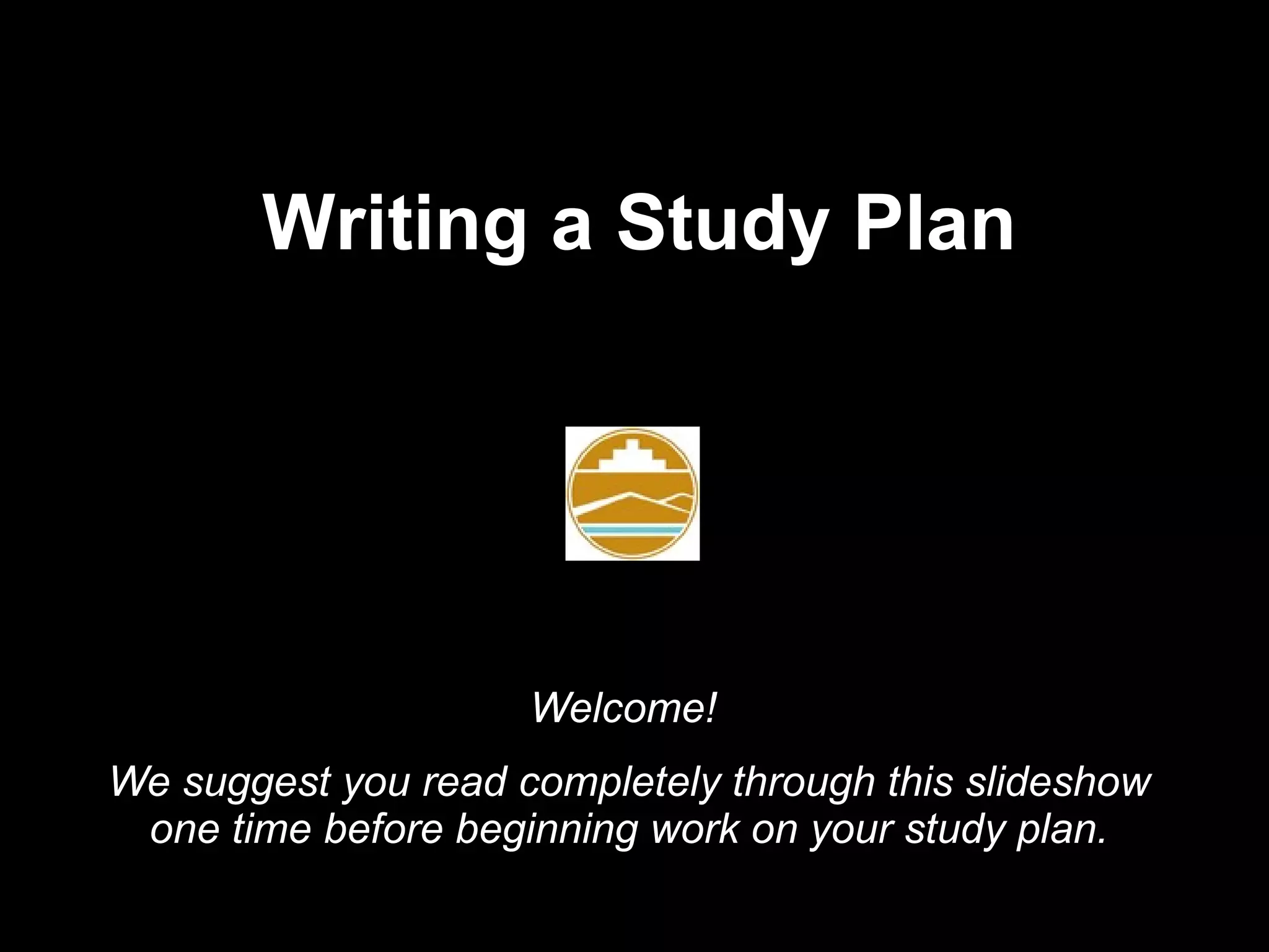 Writing a MAP Study Plan | PPT
