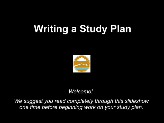 Writing a MAP Study Plan | PPT