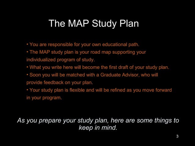 Writing a MAP Study Plan | PPT