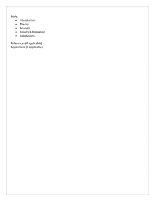 Writing a math report | PDF