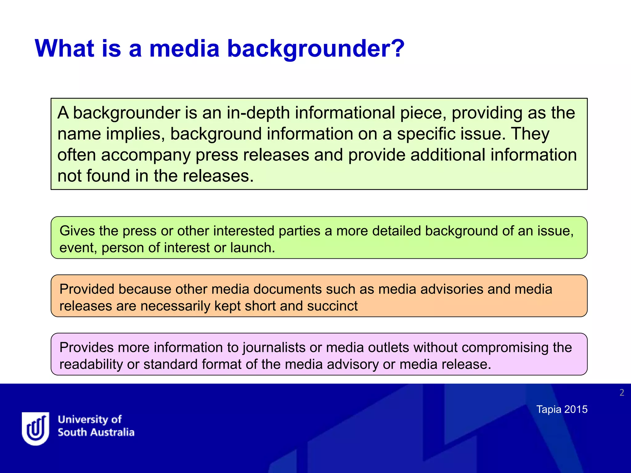 Writing a media backgrounder.pptx
