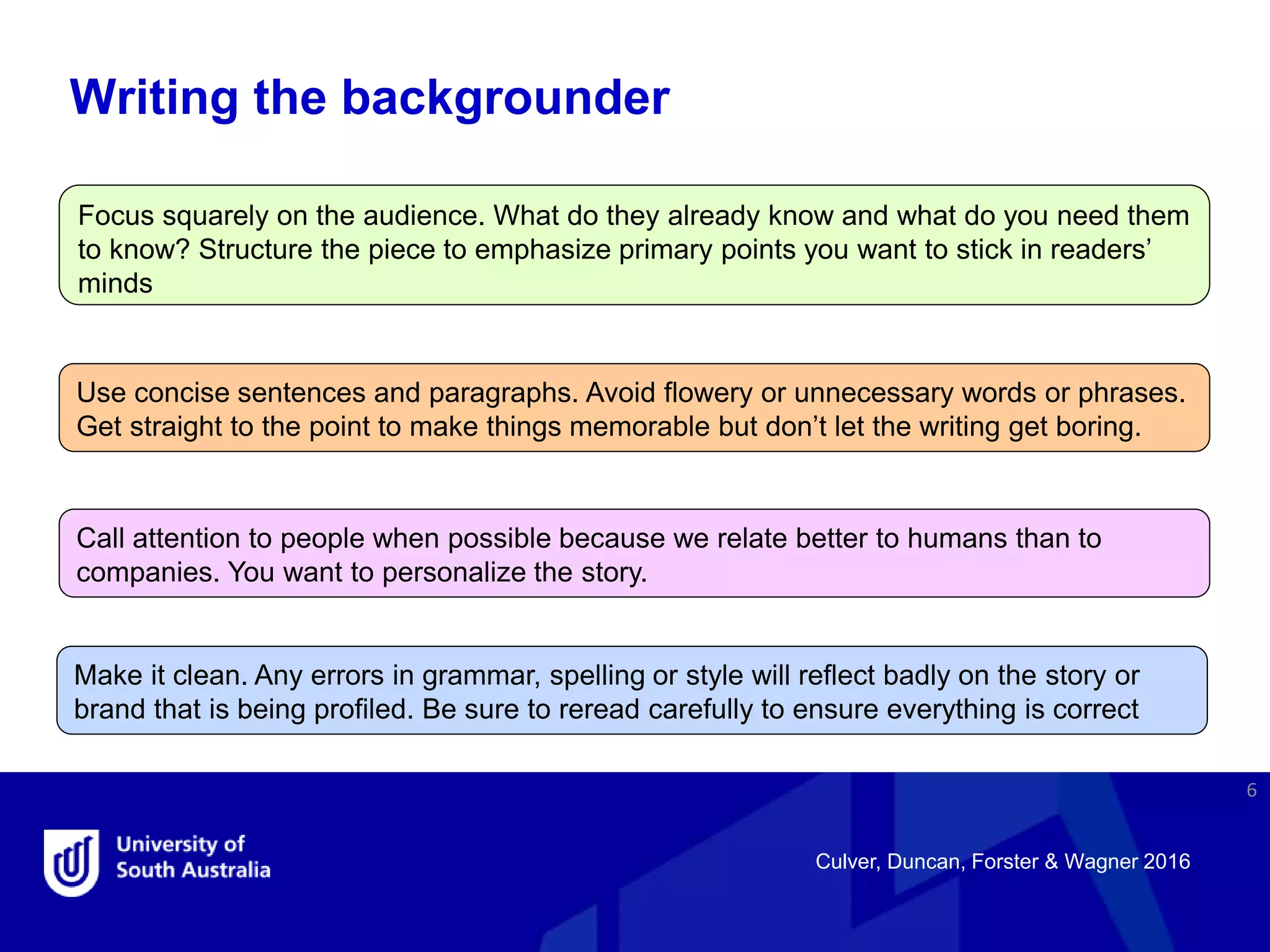 Writing a media backgrounder.pptx