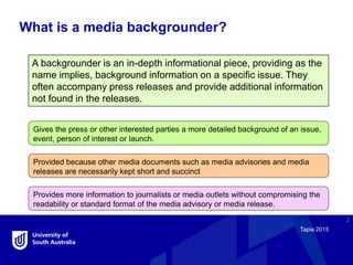 Writing a media backgrounder.pptx
