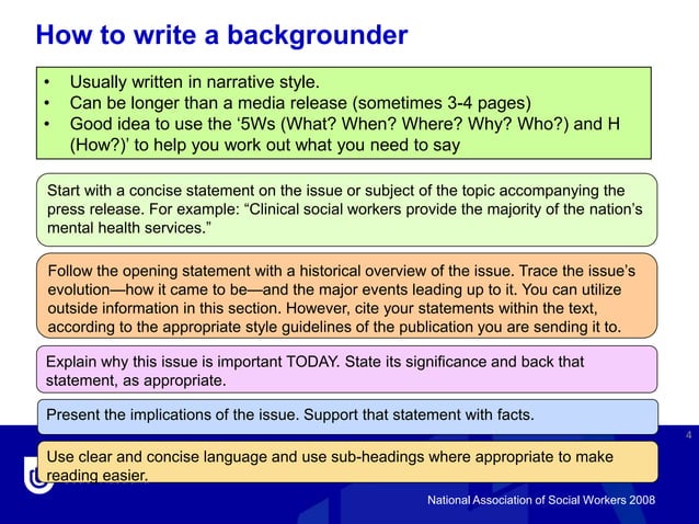 Writing a media backgrounder.pptx