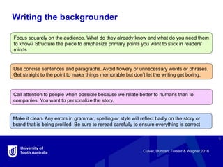 Writing a media backgrounder.pptx