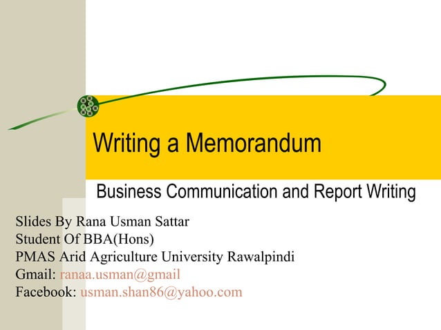 Writing a memorandum | PPT