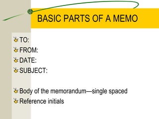 Writing a memorandum | PPT
