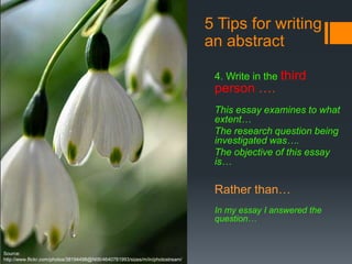 Writing an abstract | PPTX