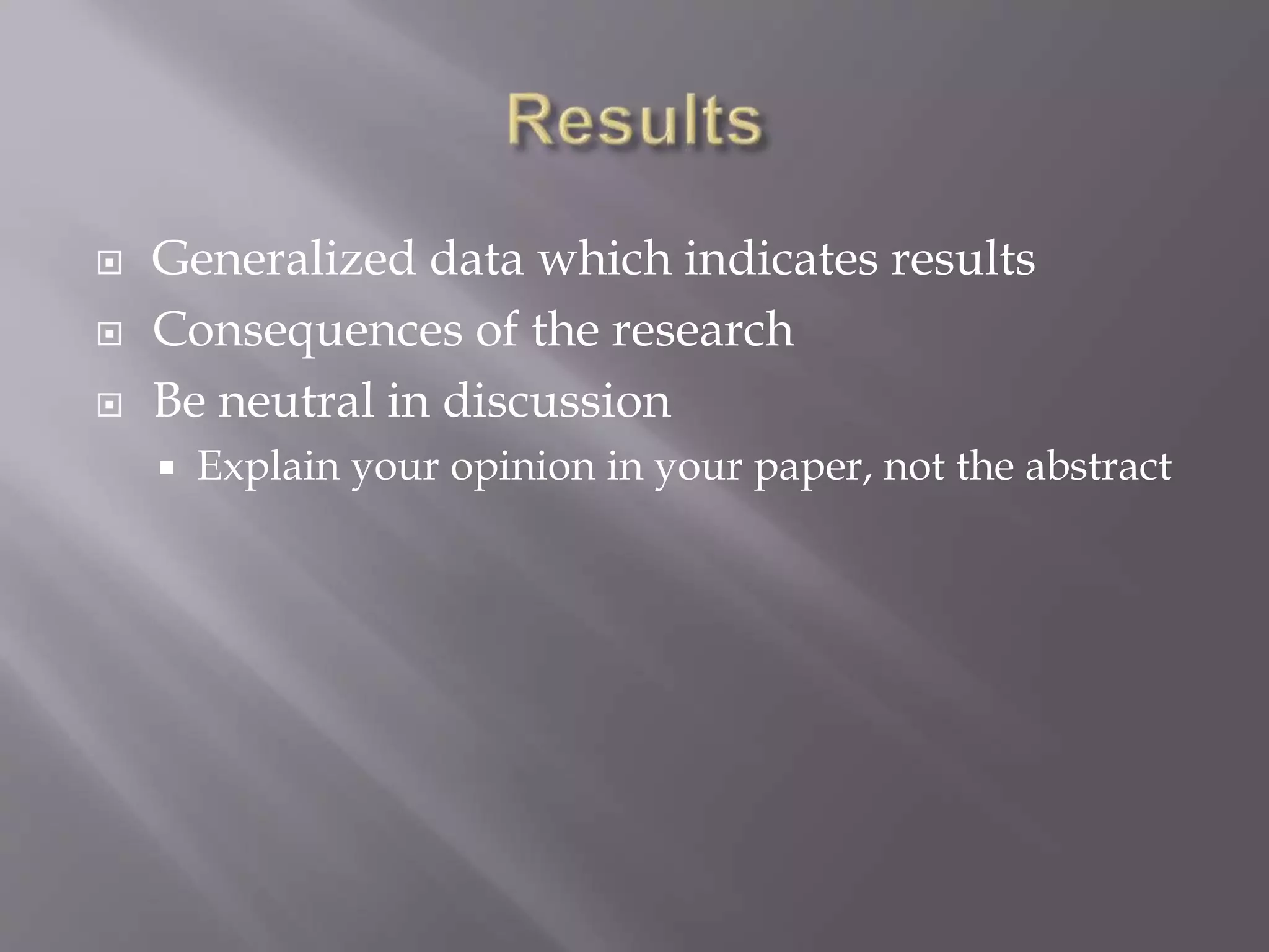 Writing an Abstract | PPTX