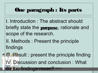 Writing an abstract | PPT