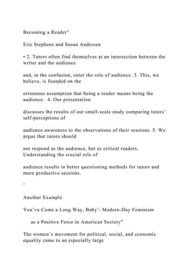 Writing an Abstract of your PRE 150 words or less St.docx