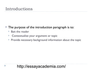 Writing an Academic Essay | PPT | Homework and Study | Education