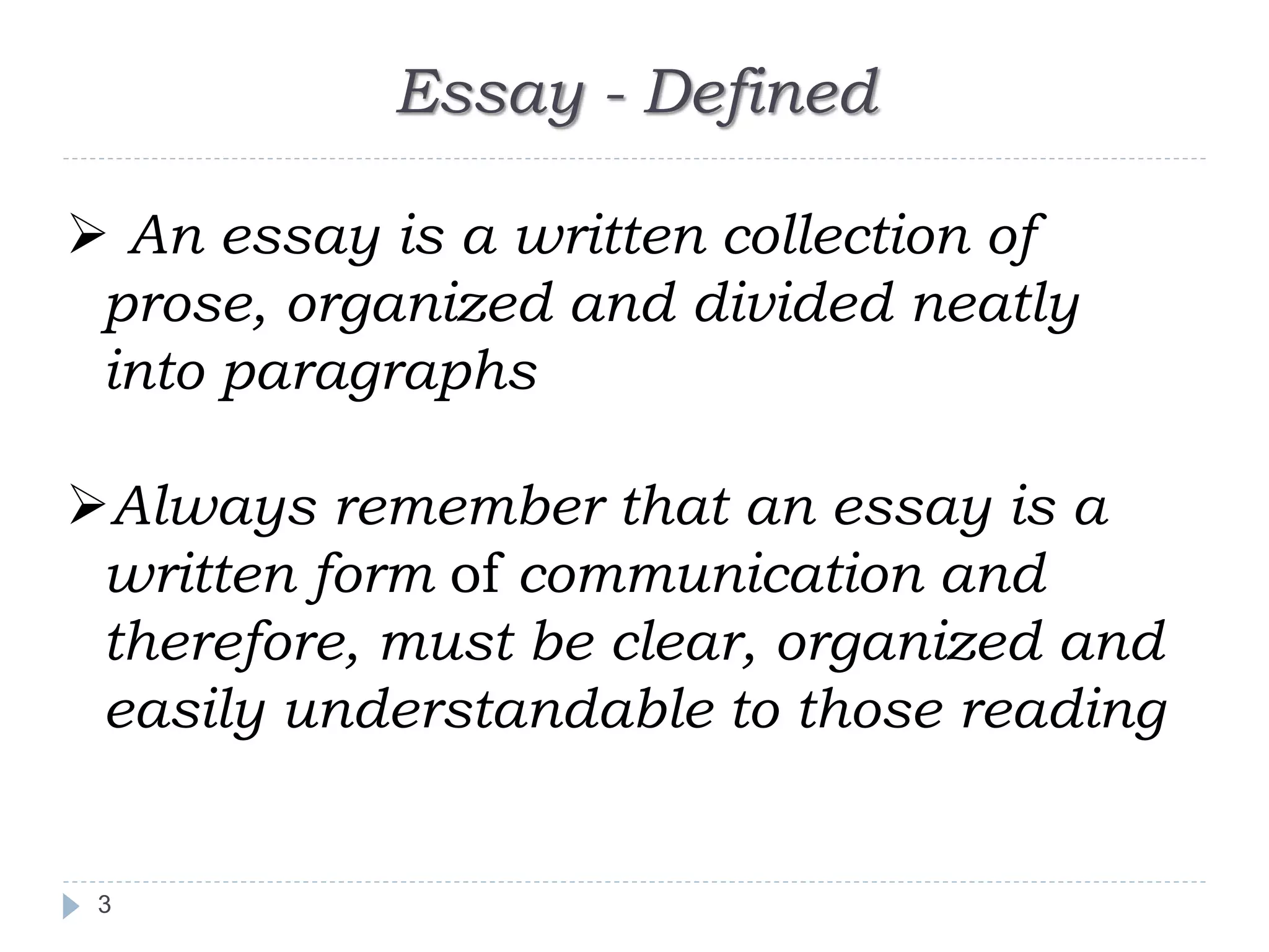 Writing an academic essay | PPTX