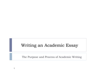 Writing an academic essay | PPTX
