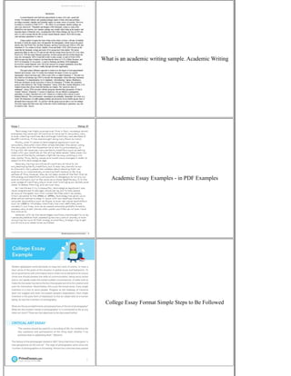 Writing An Academic Essay | PDF