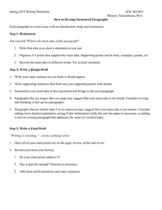 Essay Handout | PDF