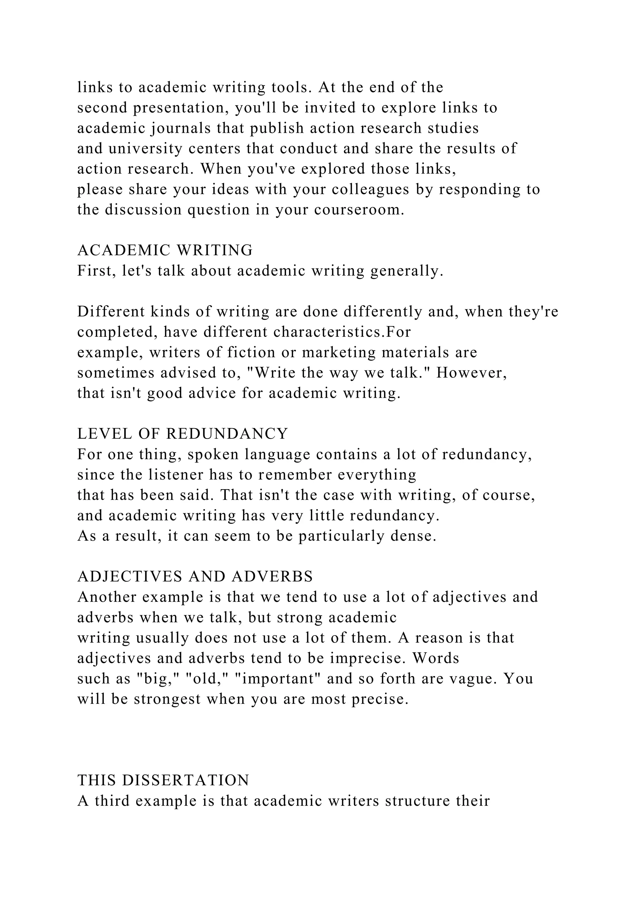 WRITING AN ACTION RESEARCH DISSERTATION PART TWOINTRODU.docx