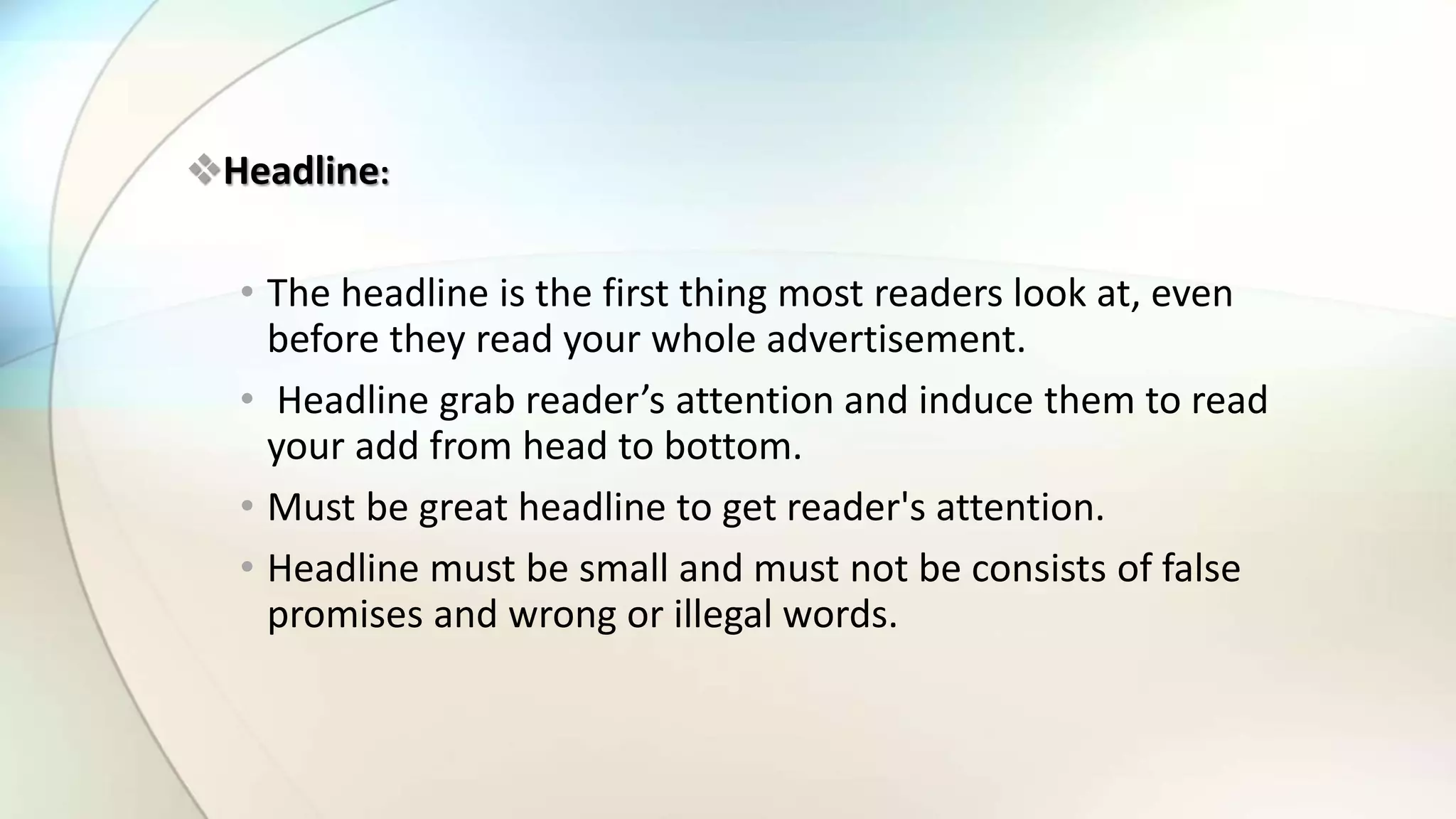 Writing an advertisement and its 6 components | PPTX