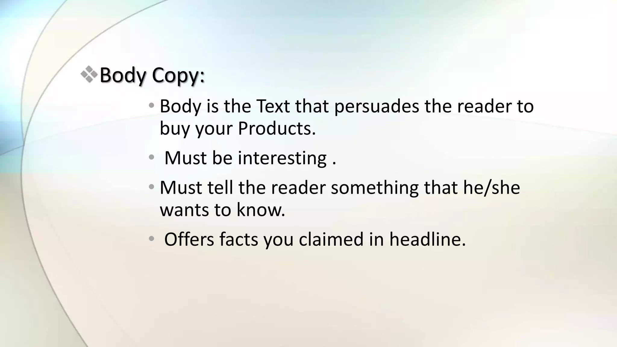 Writing an advertisement and its 6 components | PPTX