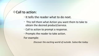 Writing an advertisement and its 6 components | PPTX