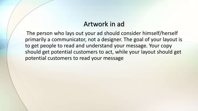 Writing an advertisement and its 6 components | PPTX