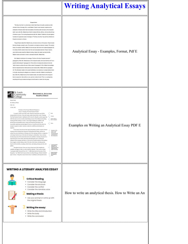 Writing Analytical Essays | PDF