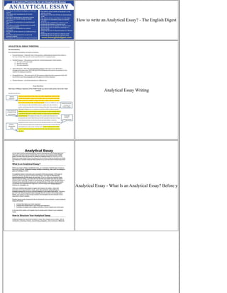 Writing Analytical Essays | PDF