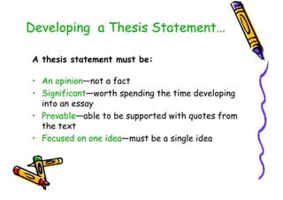 Writing An Analytical Essay | PPT