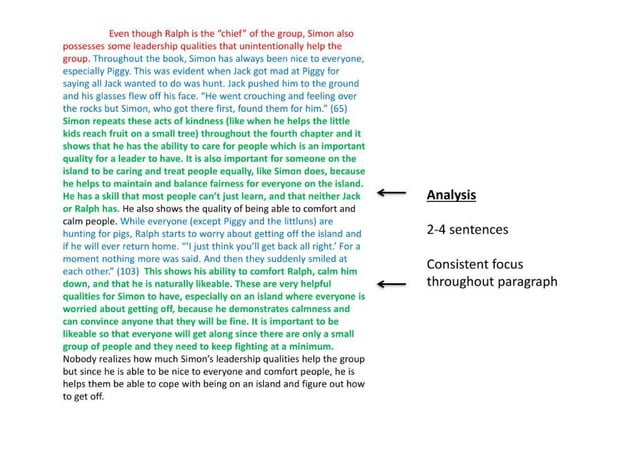 Writing An Analytical Paragraph | PDF