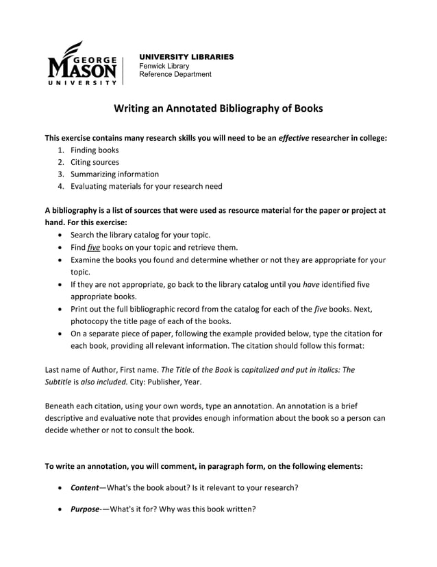 Writing an Annotated Bibliography-Books | PDF | Technology & Computing