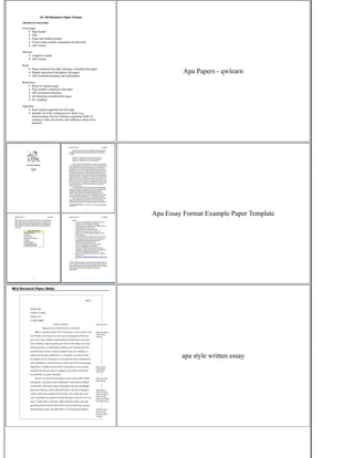 Writing An Apa Research Paper | PDF