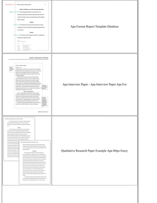 Writing An Apa Research Paper | PDF