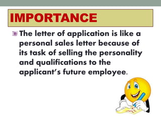 Writing an application letter | PPTX
