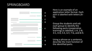Writing an application letter | PPTX
