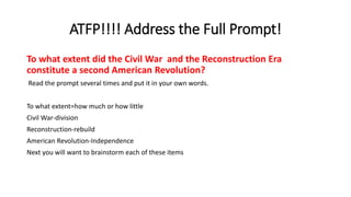 Writing an apush thesis | PPTX