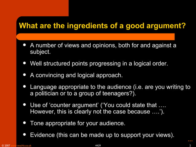 Writing An Argument | PPT | Education