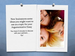 Writing an argumentative essay | PPTX