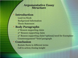 Guide to Writing an Argumentative Essay.ppt